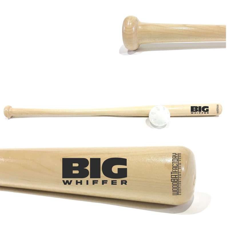 Natural Solid Wood Whiffer Baseball Bat for Kids, Baseball Player Gift ...
