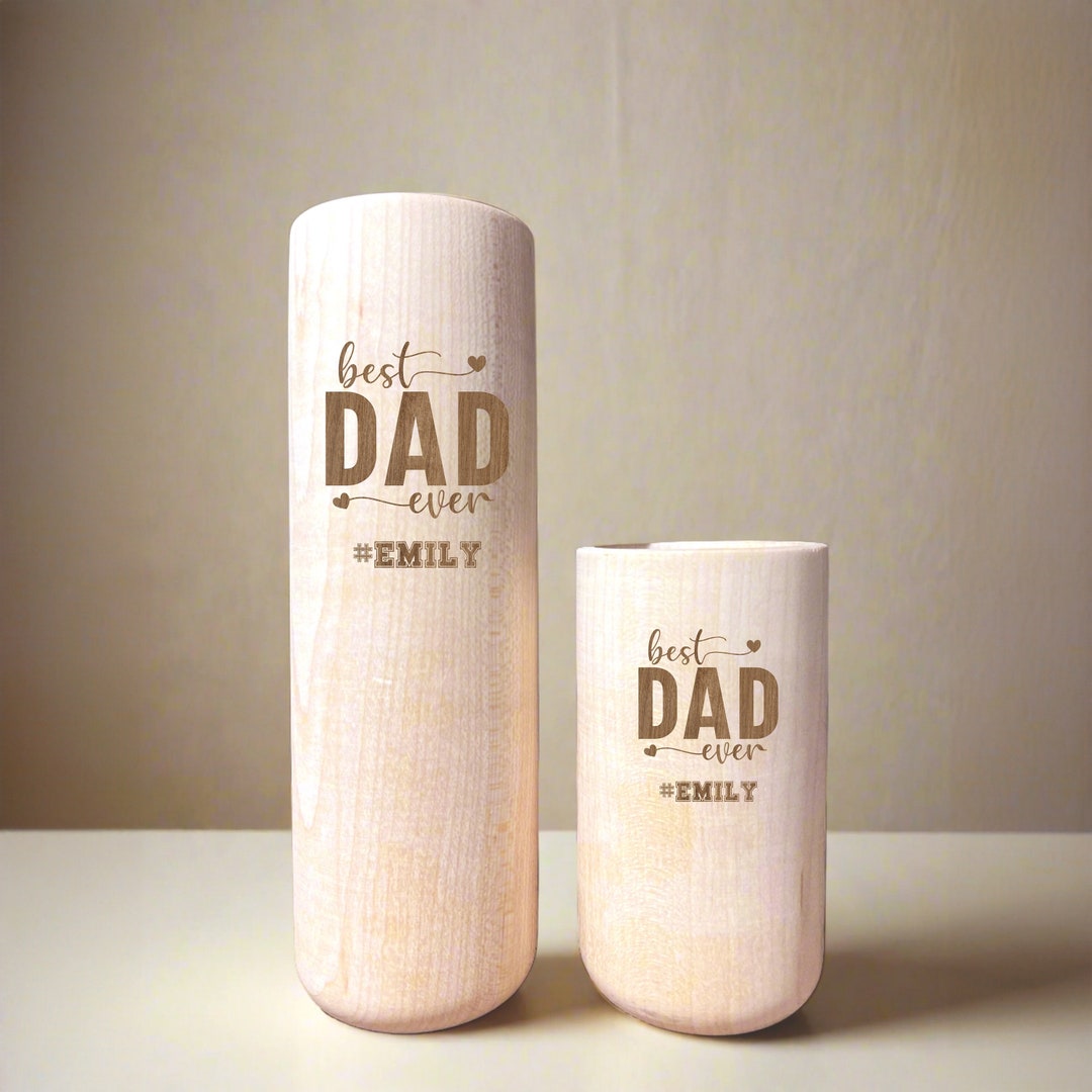 Personalized Baseball Bat Dad Beer Mug, Custom Gift for Dad Grandpa ...