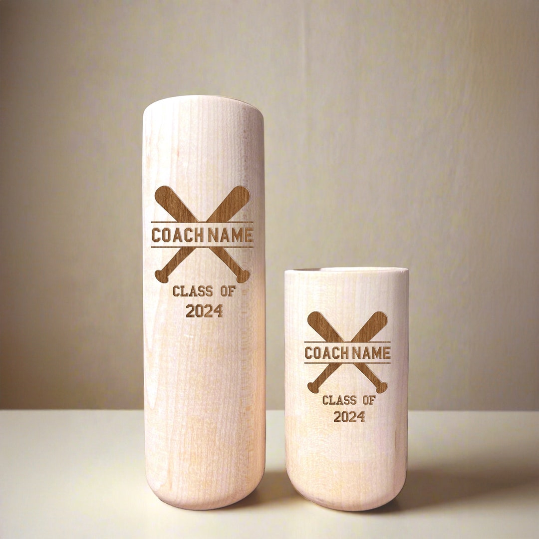 Personalized Baseball Bat Mug, Custom Baseball Tumbler for Coach ...