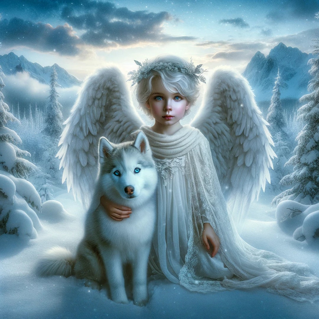 Angelic Boy and His Husky - Etsy