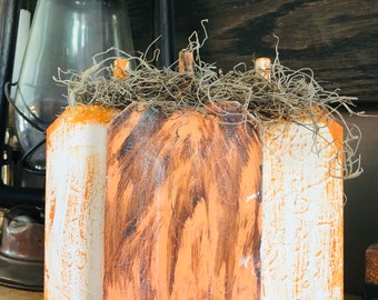 Wood Pumpkin Trio - Etsy