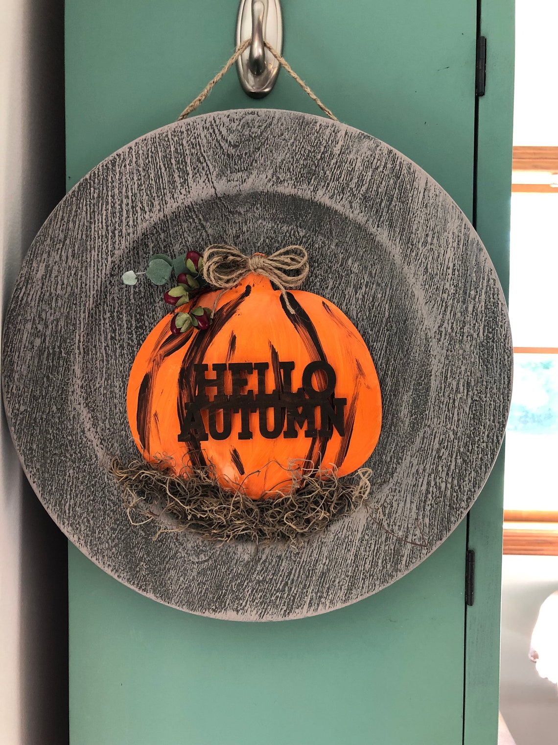 Hello Autumn Pumpkin Sign - Etsy