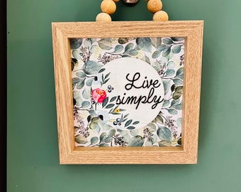 Live Simply Sign - Etsy