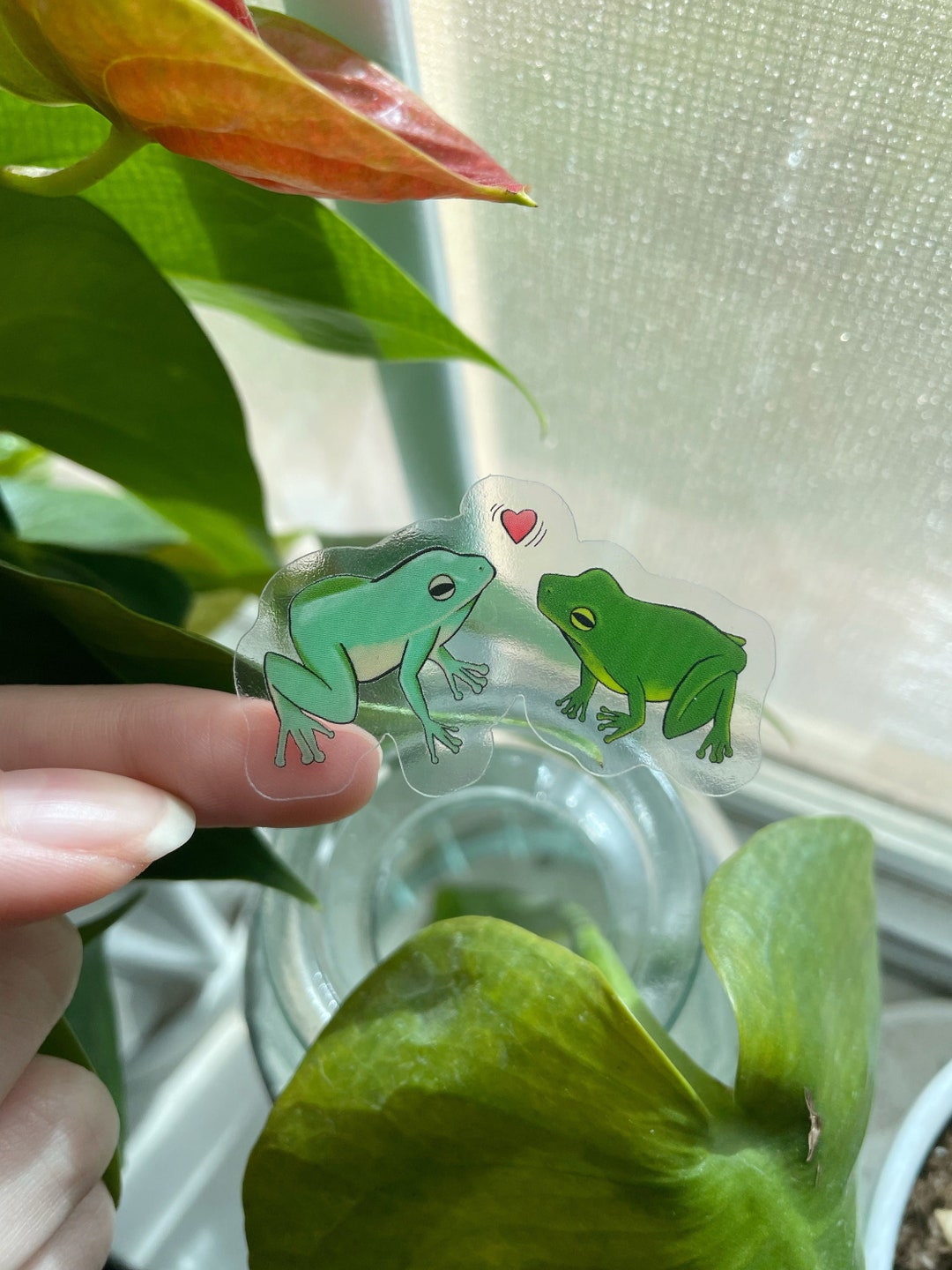 Large Frogs in Love Die Cut Sticker by Apricotarmida- Bullet Journal ...
