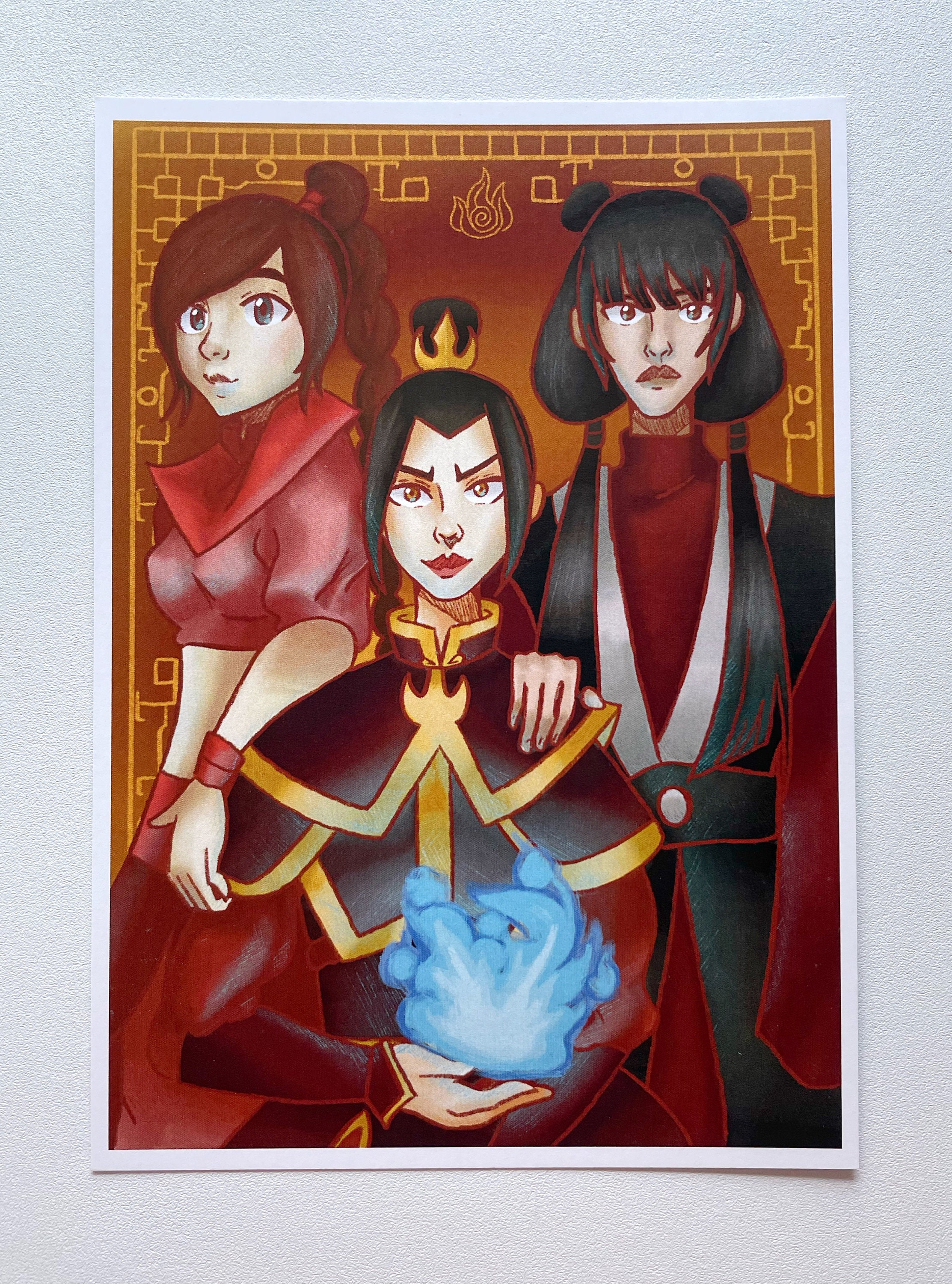 Fire Nation Girls Avatar The Last Airbender 5in By 7in Etsy