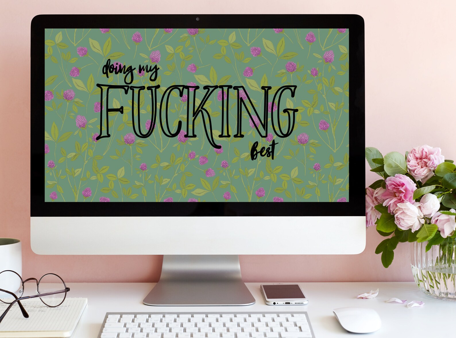 SET OF 8 Pretty Profanities Computer Wallpapers Swear Words - Etsy