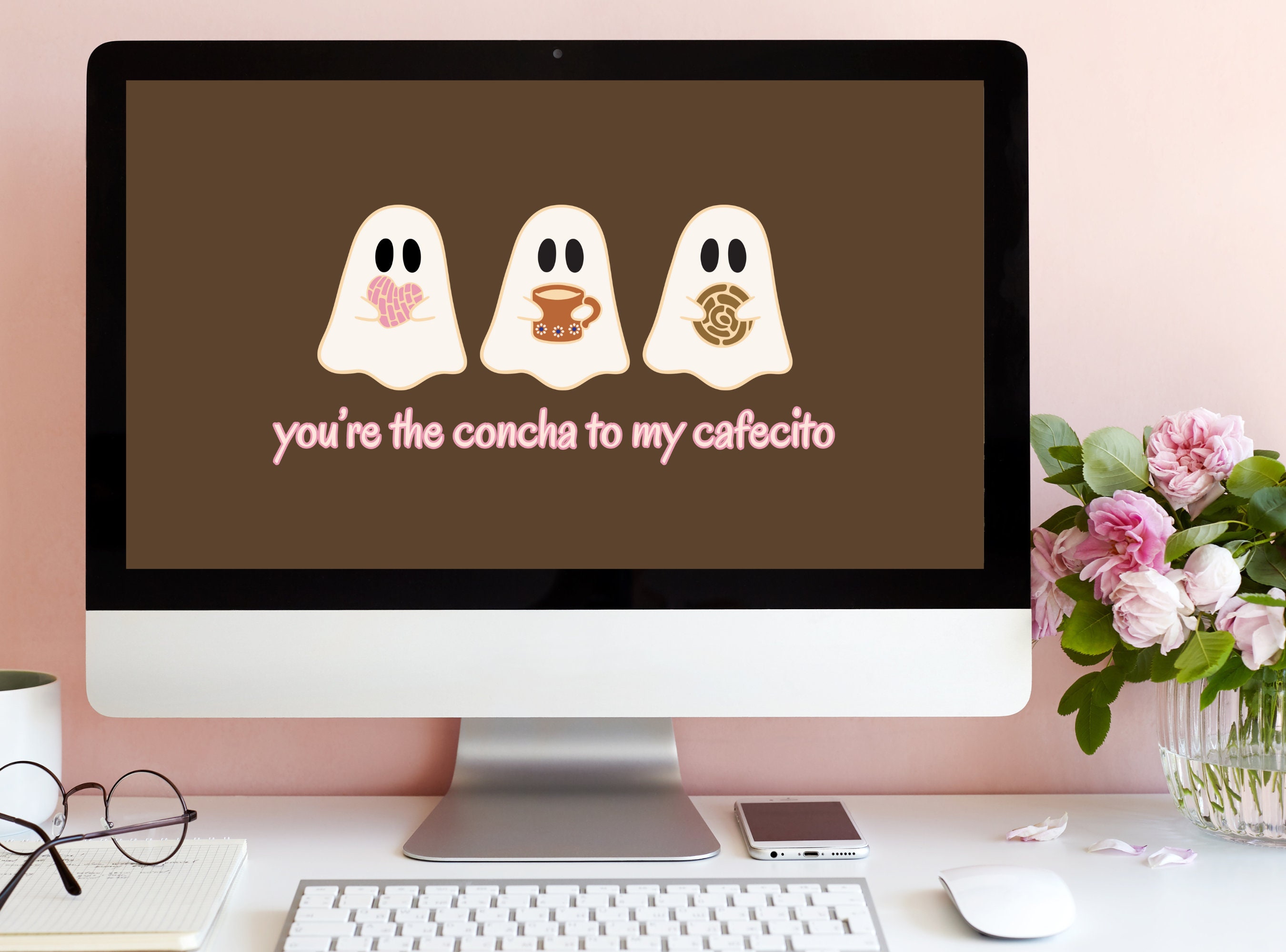 Set of Six Concha Ghosts Desktop Wallpaper - Etsy