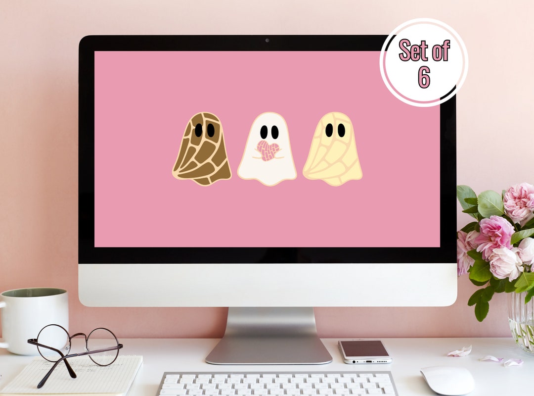 Set of Six Concha Ghosts Desktop Wallpaper - Etsy