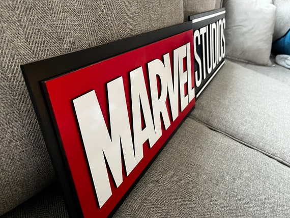 Wall Hangings Hand made/ Laser cut Marvel studios XXL sign for man cave ...