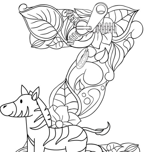 Animal Alphabet A-Z Animal Coloring Pages 27 Pages | Etsy