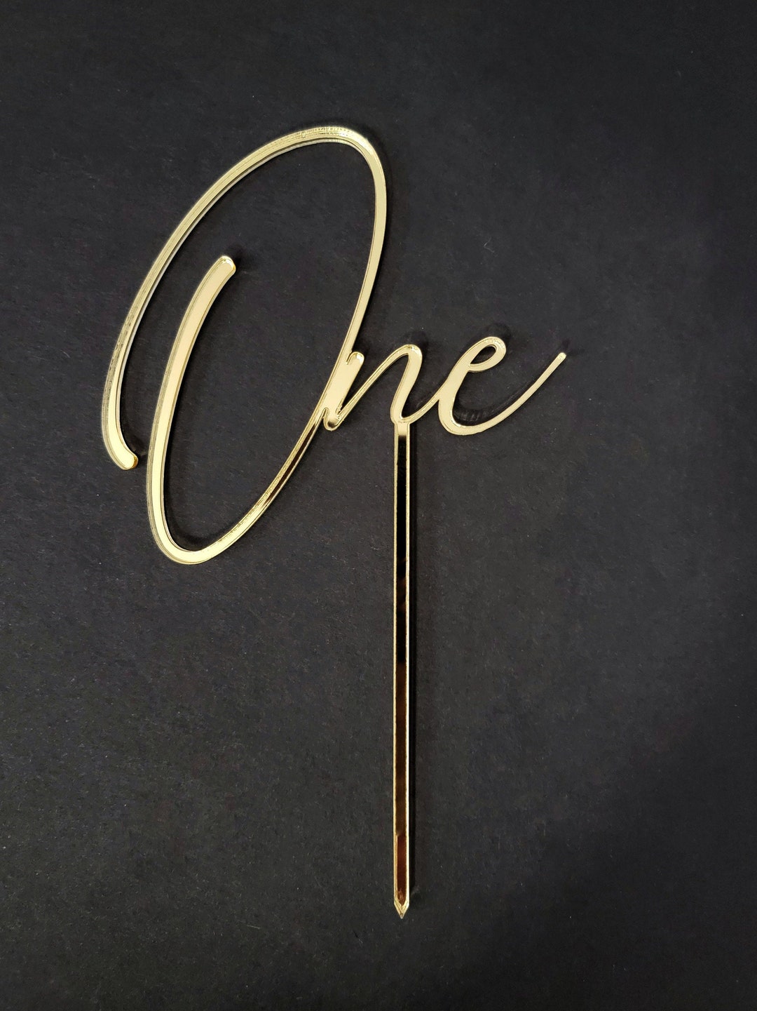 Number (word) Cake Topper - Acrylic for Children's Birthday, Kid's ...