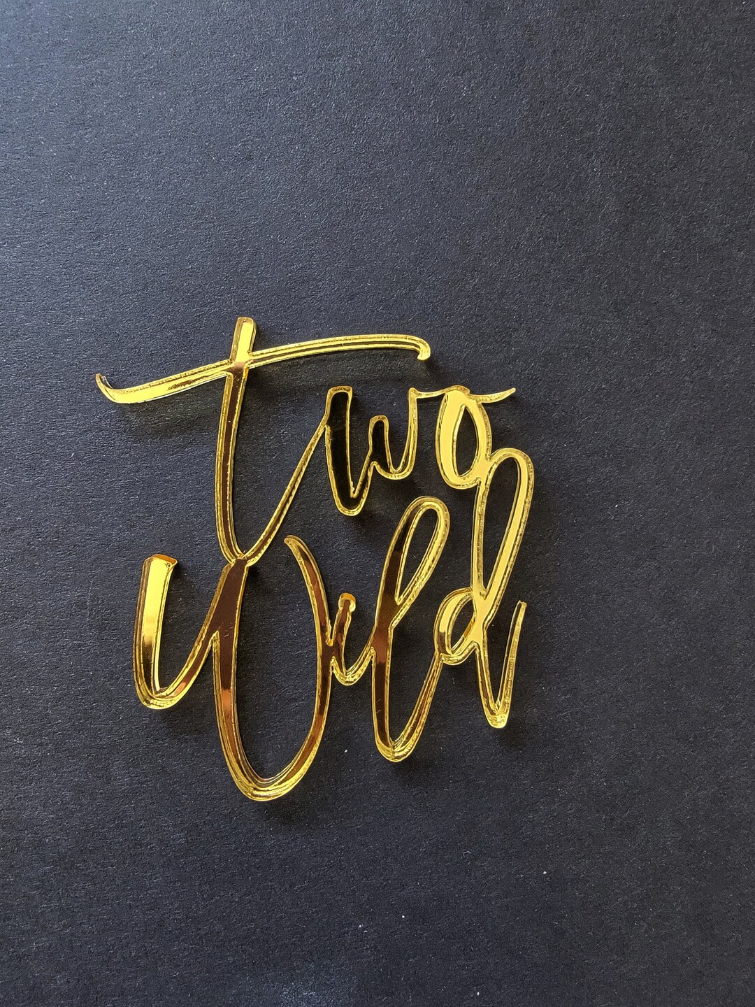 Two Line- Acrylic Custom Cake Name Tags, Cake Charms, Place Cards for ...