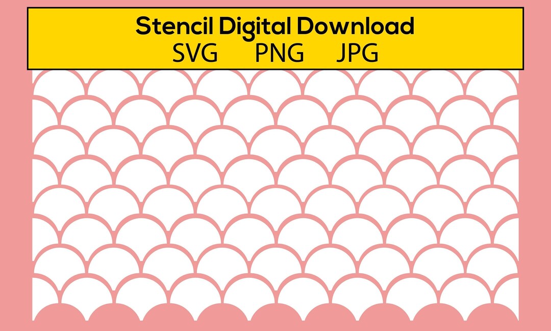 Mermaid Pattern Digital Download- Contains JPG, PNG, SVG Files for ...