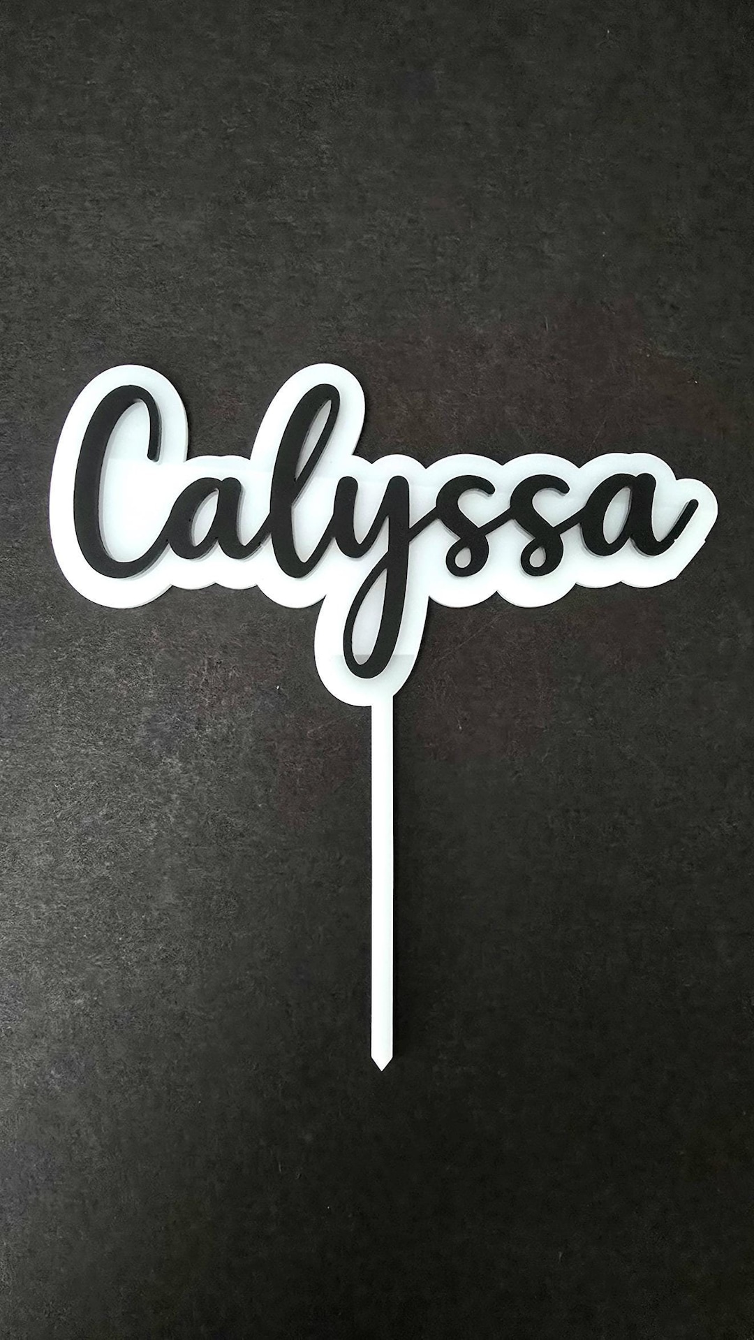 Personalized Acrylic Name Cake Topper – Elegant Cursive Design for ...