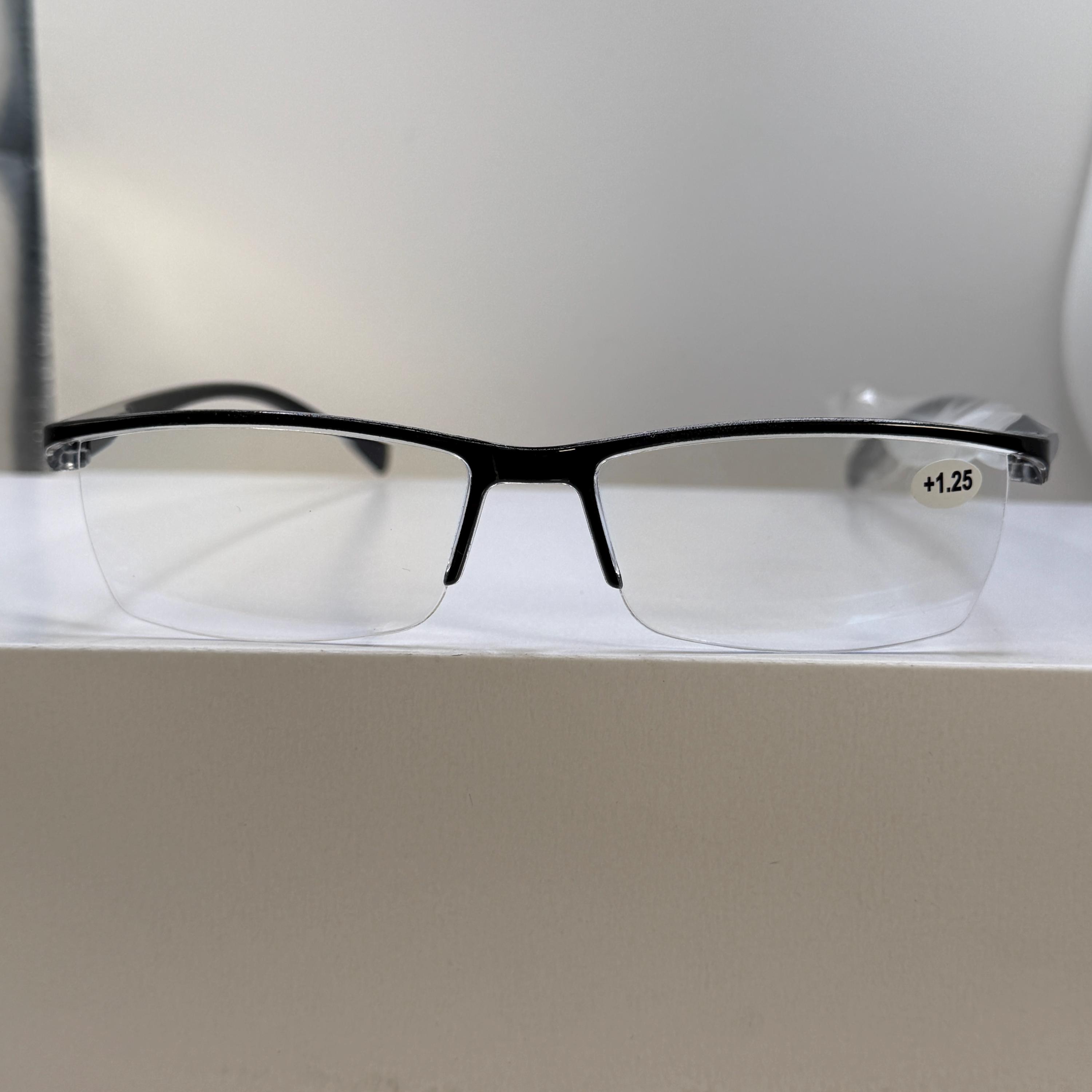 6 Pack Mens Rectangular Half Frame Blue Light Blocking Reading Glasses ...