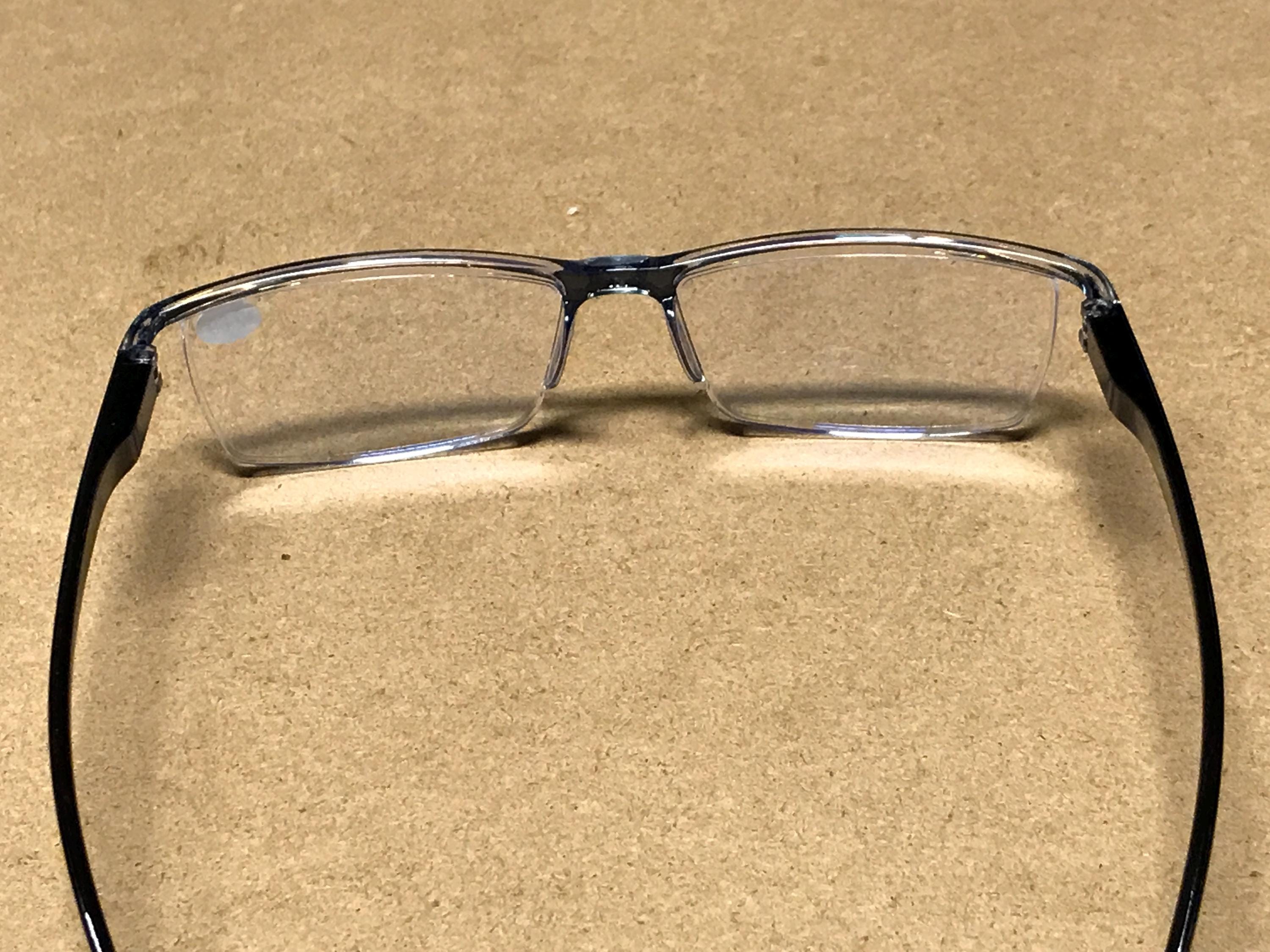 6 Pack Mens Rectangular Half Frame Blue Light Blocking Reading Glasses ...