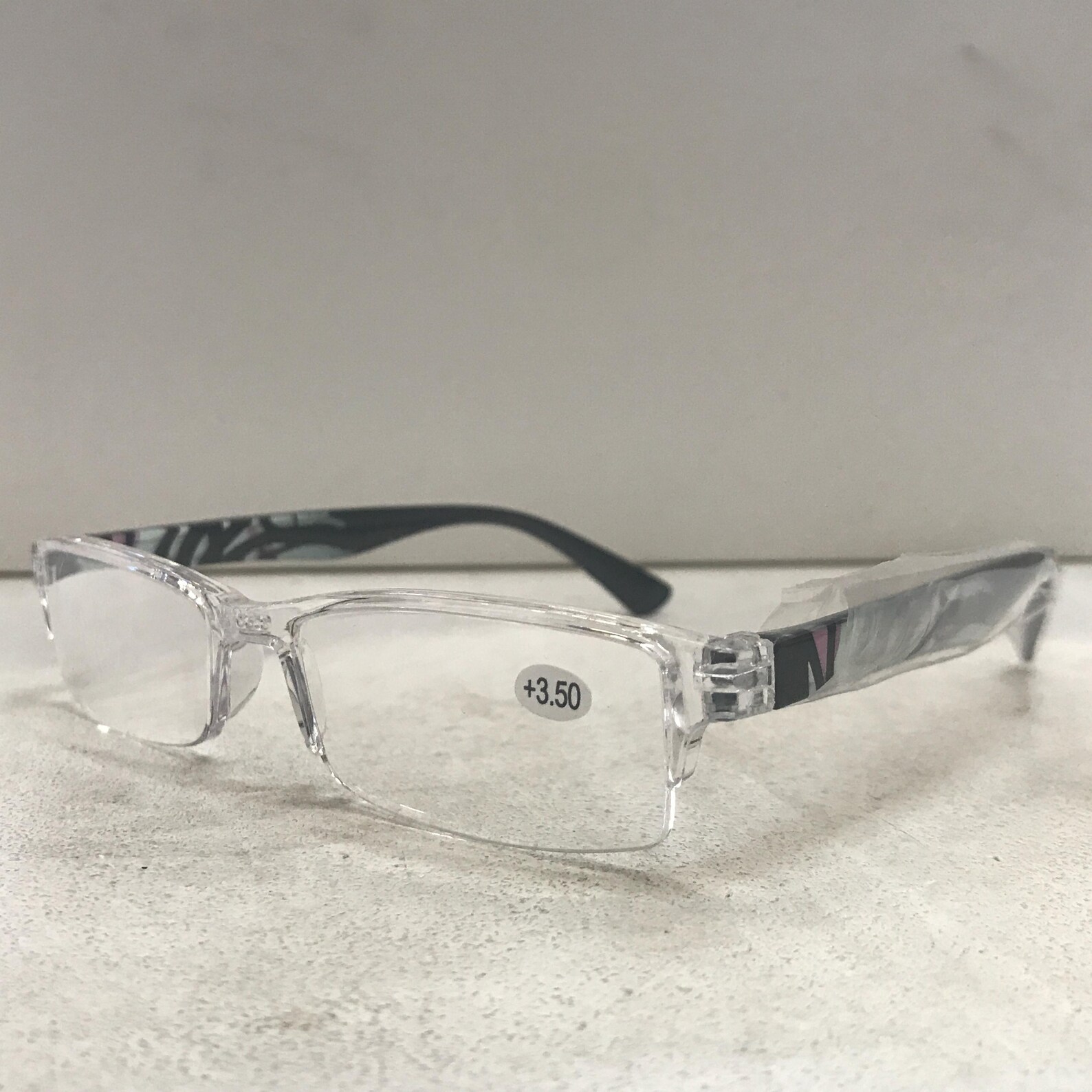 Womens Lightweight Rectangular Clear Frame and Lenses Half Frame Slim ...