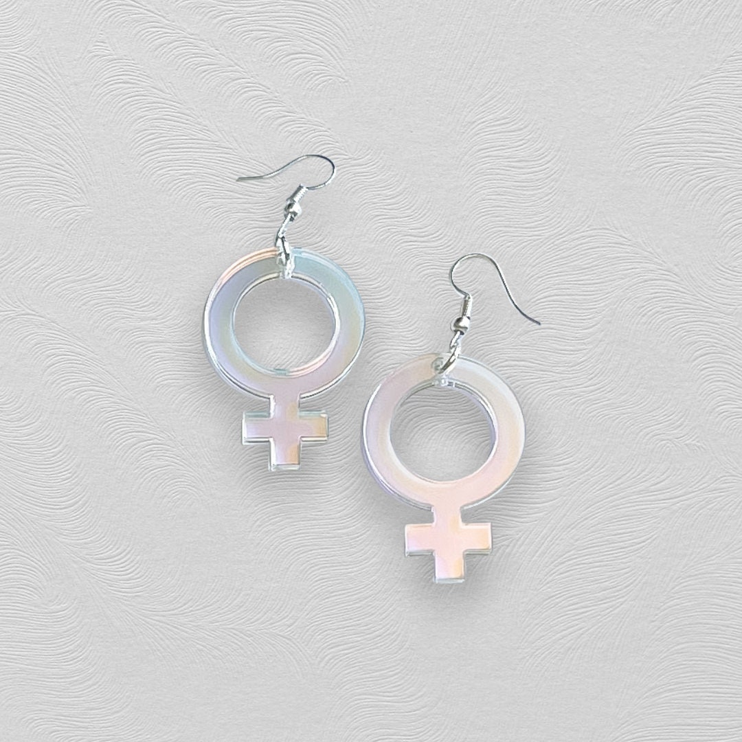 Female Gender Symbol Earrings | Women's March 2021 | Female Empowerment ...