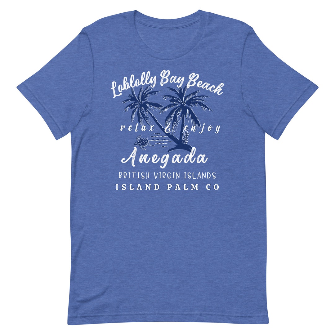 Loblolly Bay Beach Anegada British Virgin Islands Unisex T-shirt/men's ...