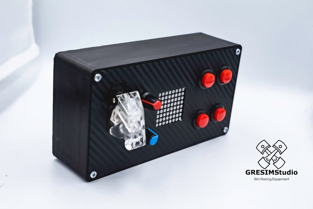 Pc Button Box With Led Matrix Shift Indicator for Sim Racing or Truck ...