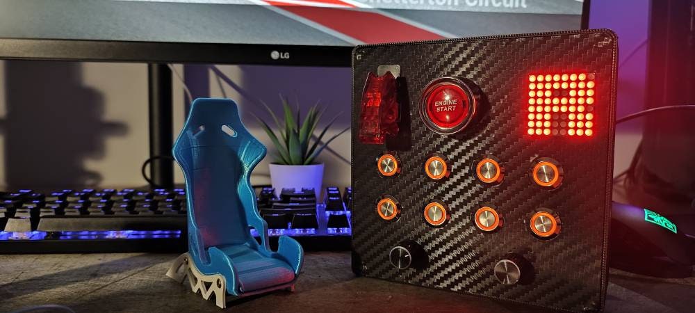 PC Sim Racing Button Box With Mount for Fanatec Podium or DD - Etsy