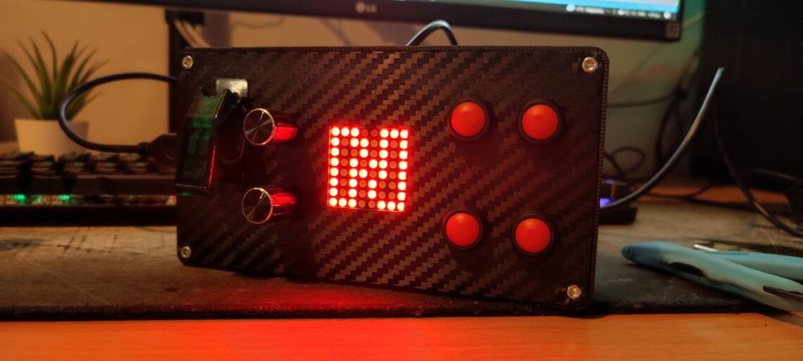 Pc Button Box With Led Matrix Shift Indicator for Sim Racing - Etsy