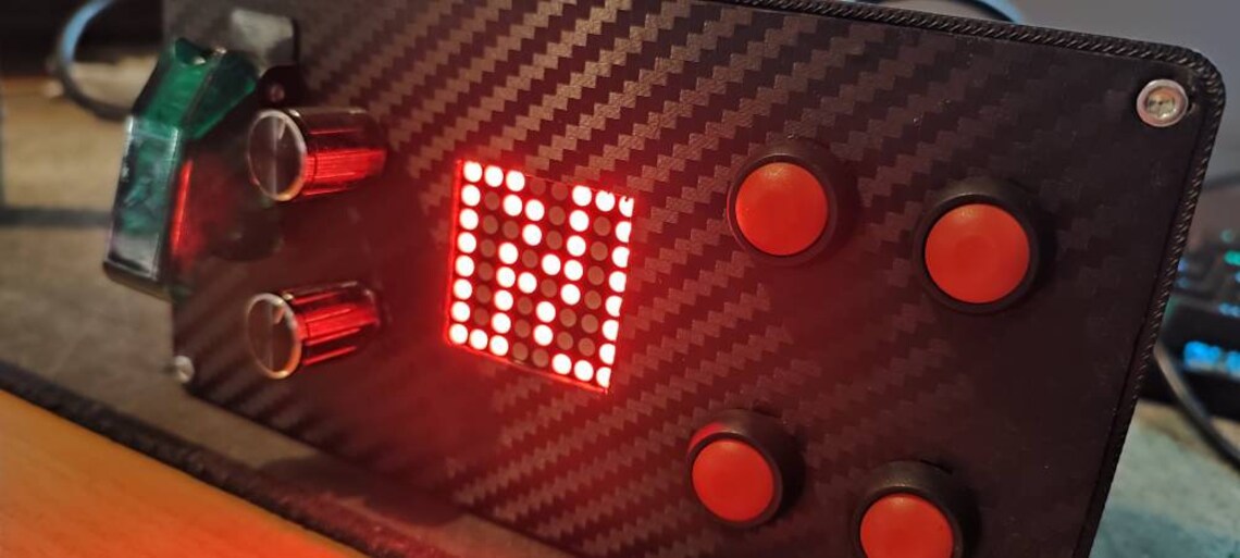 Pc Button Box With Led Matrix Shift Indicator for Sim Racing - Etsy