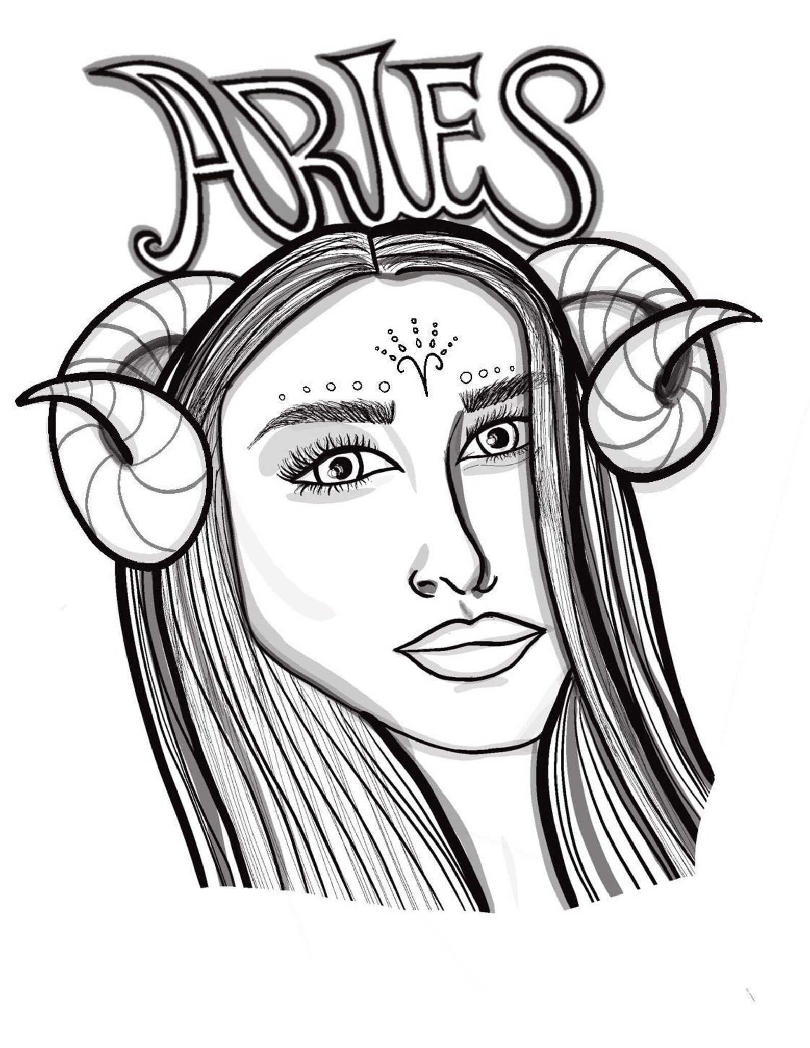 Aries Coloring Sheet - Etsy Canada