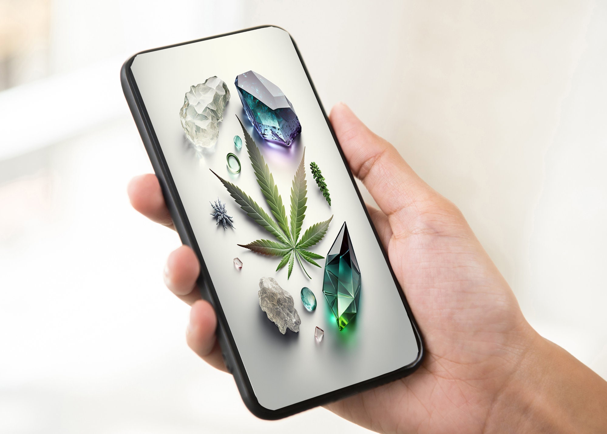 Digital Download Printable Cannabis Art Classy Cannabis Crystals ...