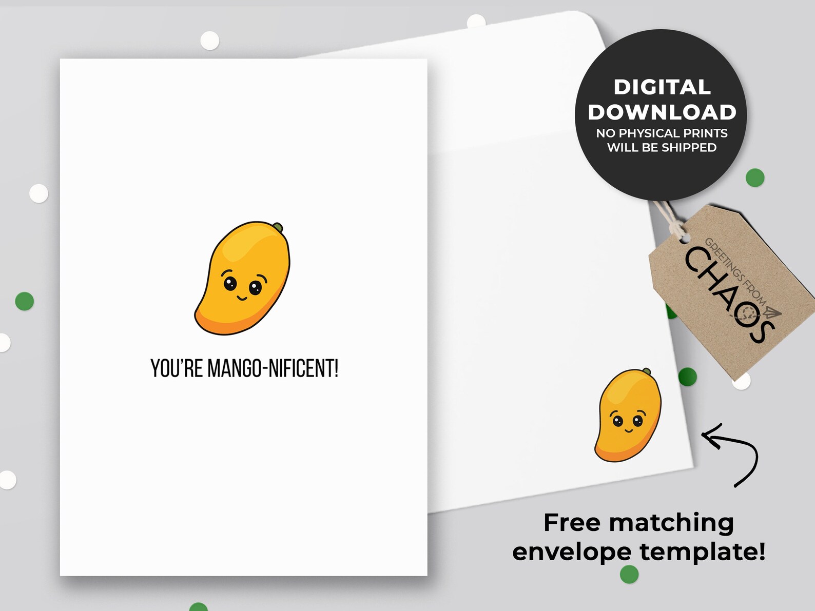 You're Mango-nificent Printable Card | Fruit Greeting Card, Funny Mango ...