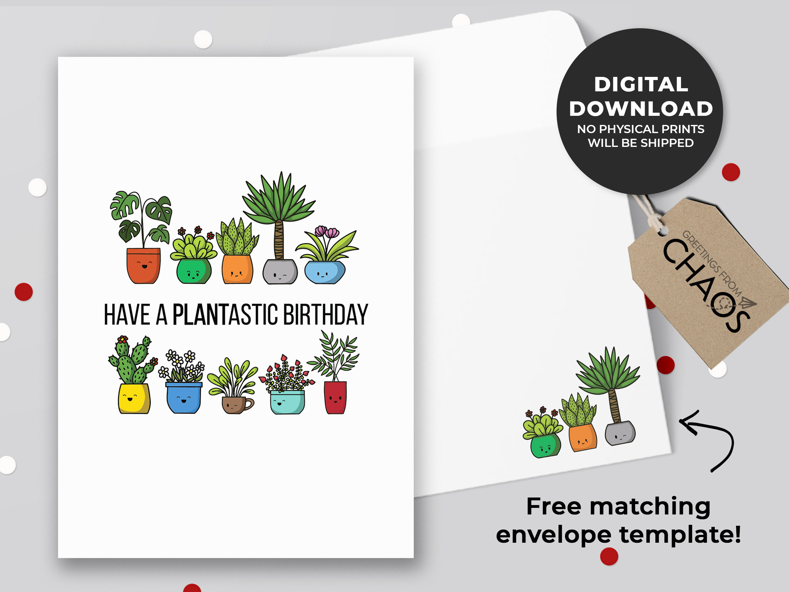 Have a Plantastic Birthday Printable Card | Punny Card, Plant Theme ...