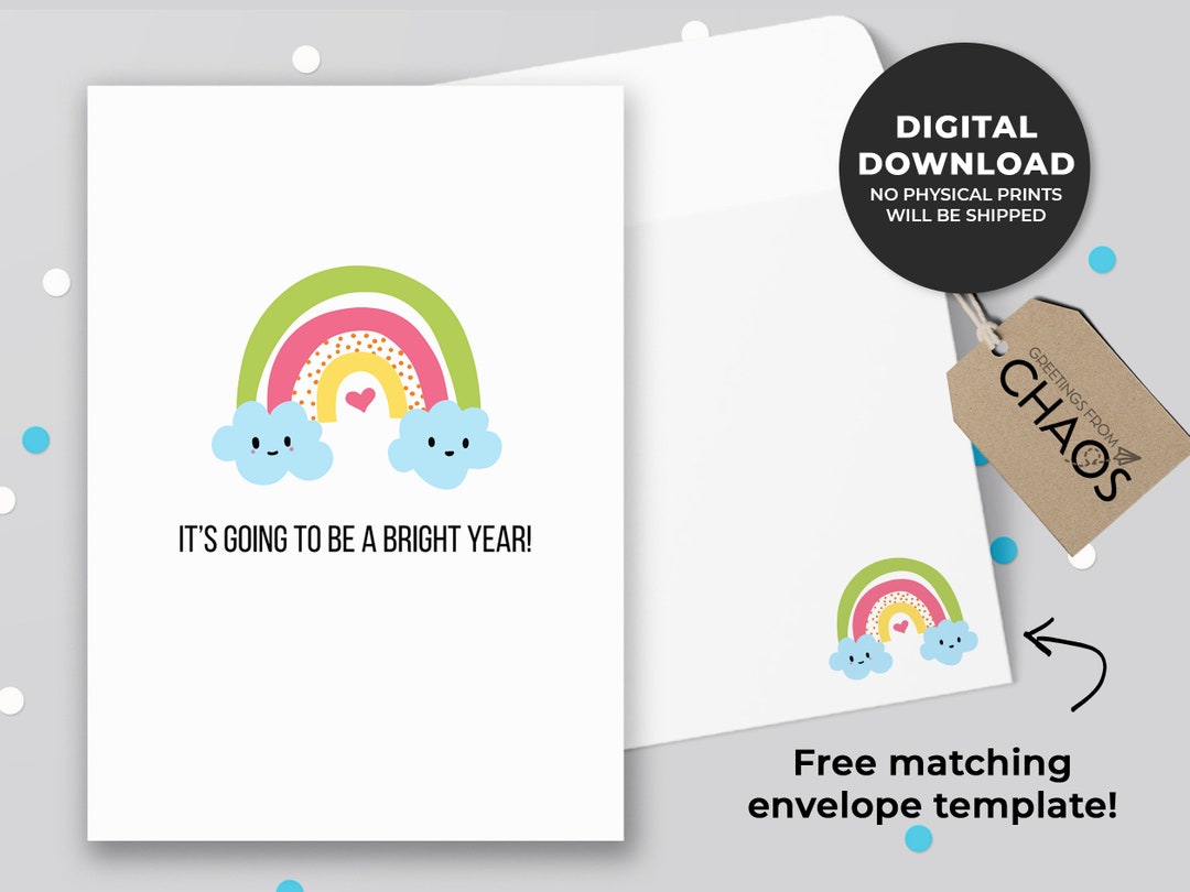 It's Going to Be A Bright Year Printable Card | Card for Teachers ...