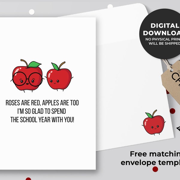 Apple Pun Card - Etsy