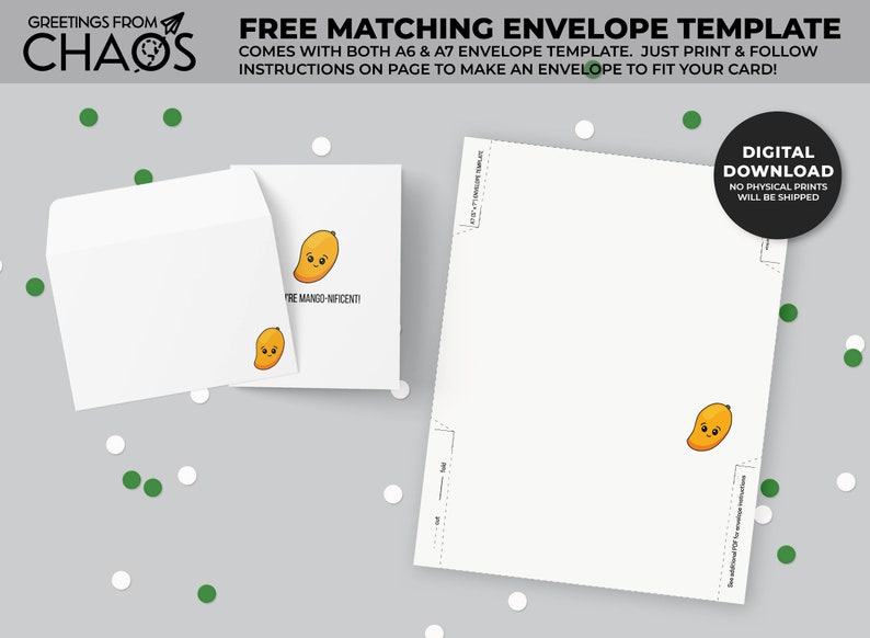 You're Mango-nificent Printable Card | Fruit Greeting Card, Funny Mango ...