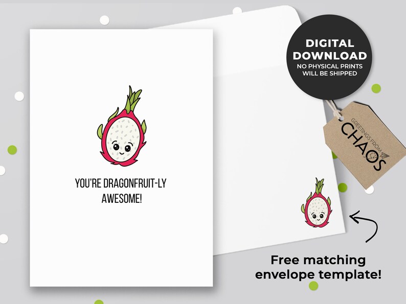 You're Dragonfruit-ly Awesome Printable Card | Thank You Card, Asian ...