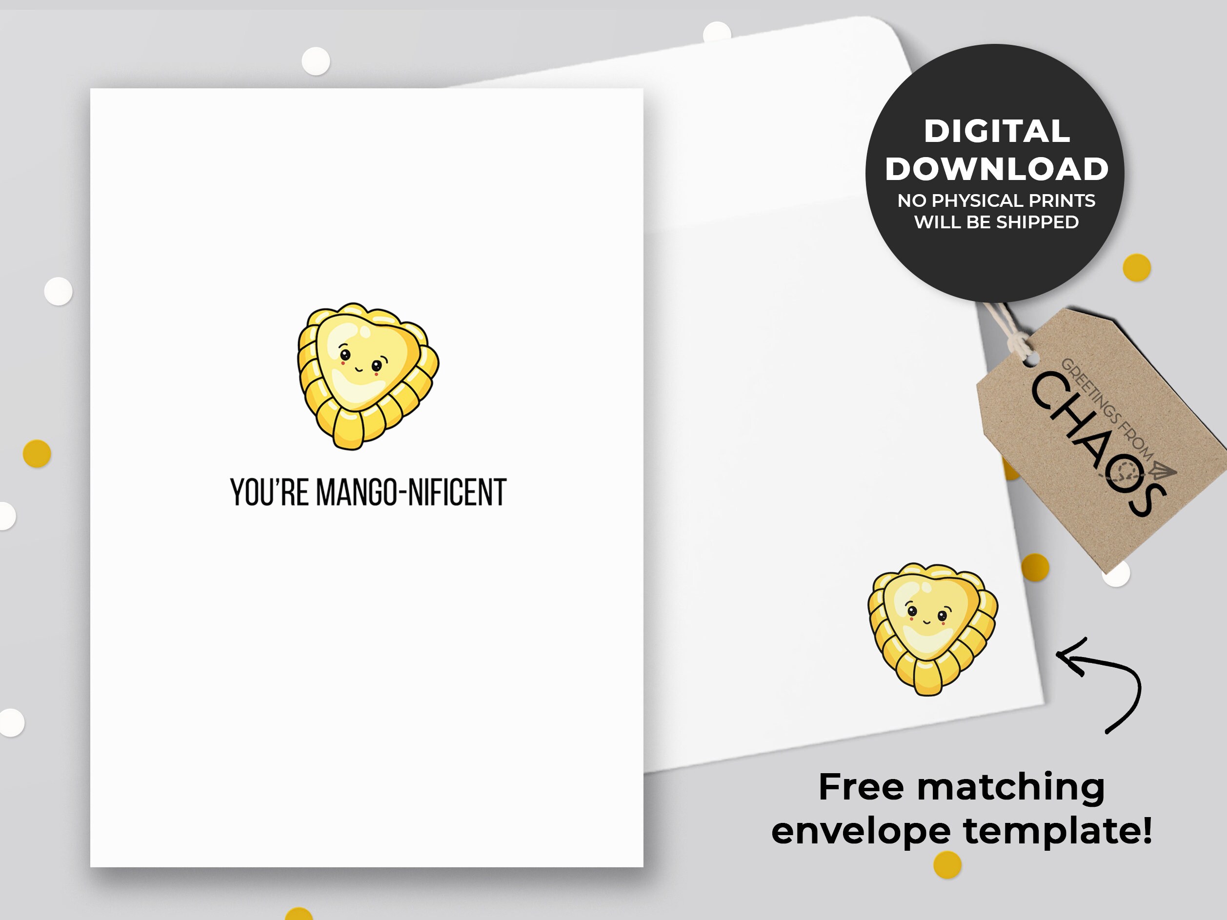 You're Mango-nificent Printable Card | Punny Anniversary Card, Dim Sum ...