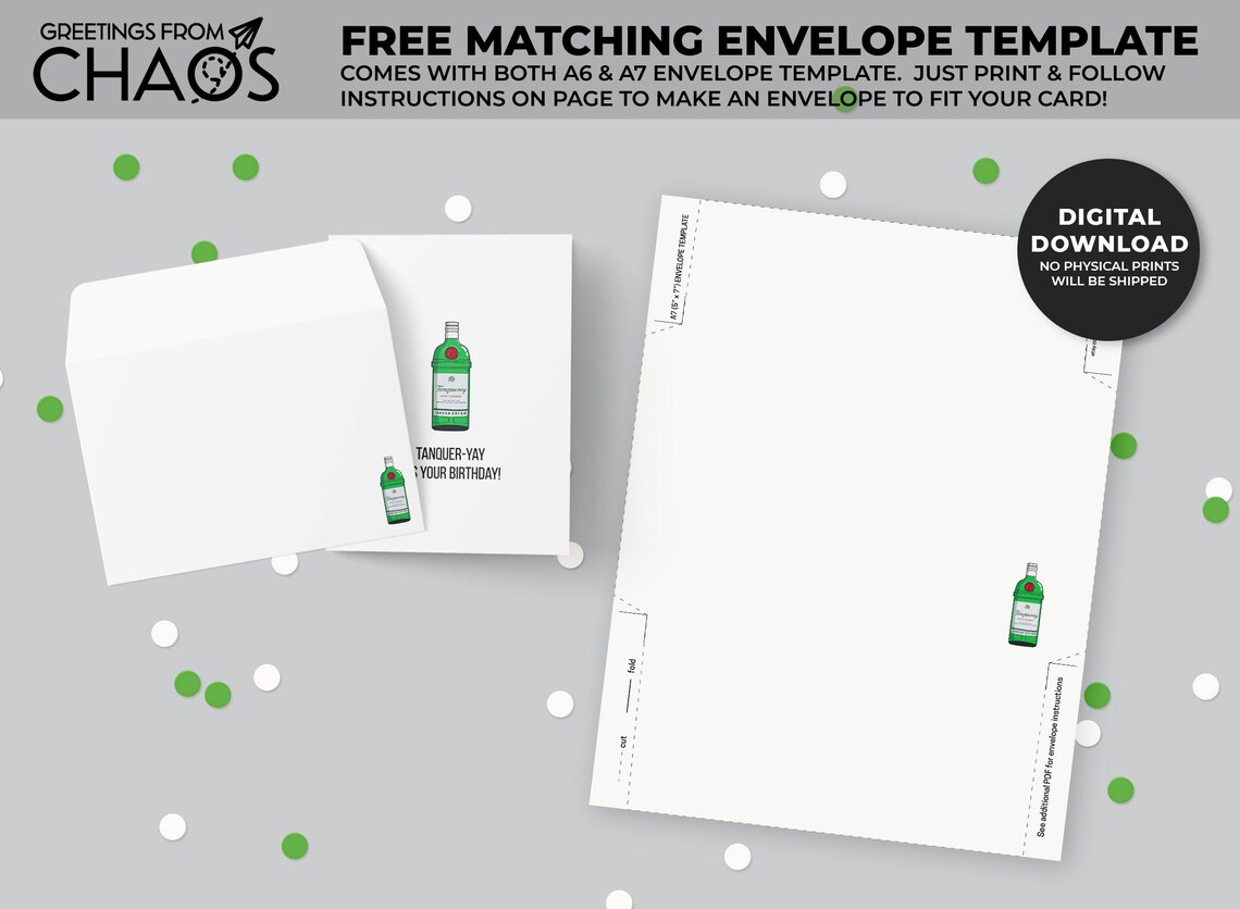 Tanquer-yay It's Your Birthday Printable Card | Punny Card, Alcohol ...