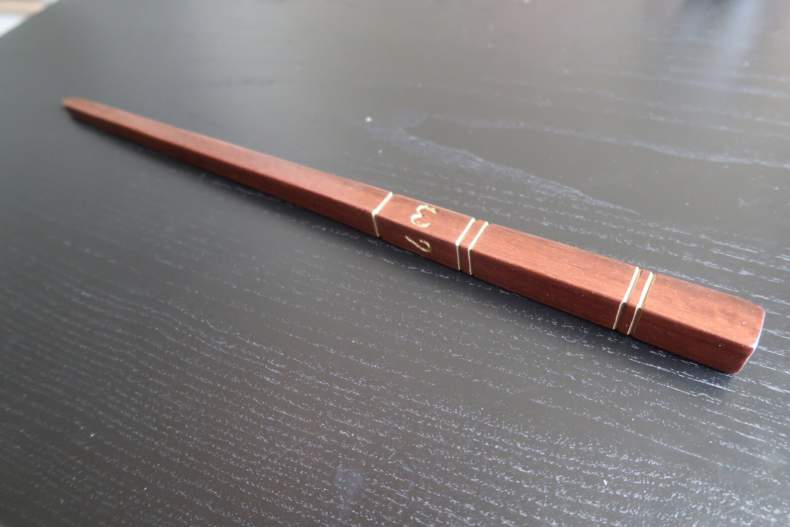 Hand Carved Witches or Wizards Wand. A Sleek Squared Wand With Enochian ...