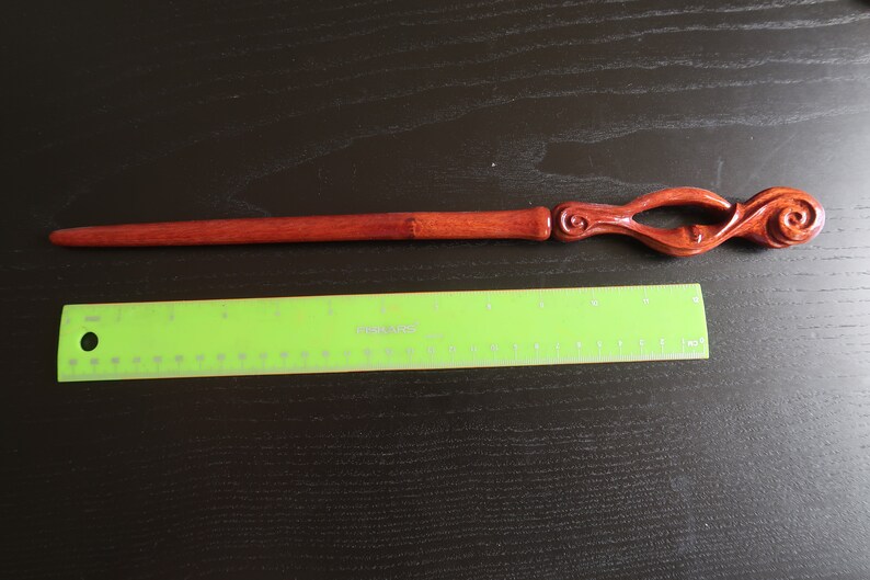 Hand Carved Witches or Wizards Wand. Elvish Wand Made From Bloodwood ...