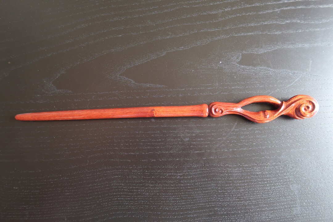 Hand Carved Witches or Wizards Wand. Elvish Wand Made From Bloodwood ...