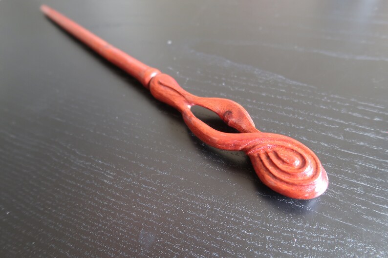 Hand Carved Witches or Wizards Wand. Elvish Wand Made From Bloodwood ...