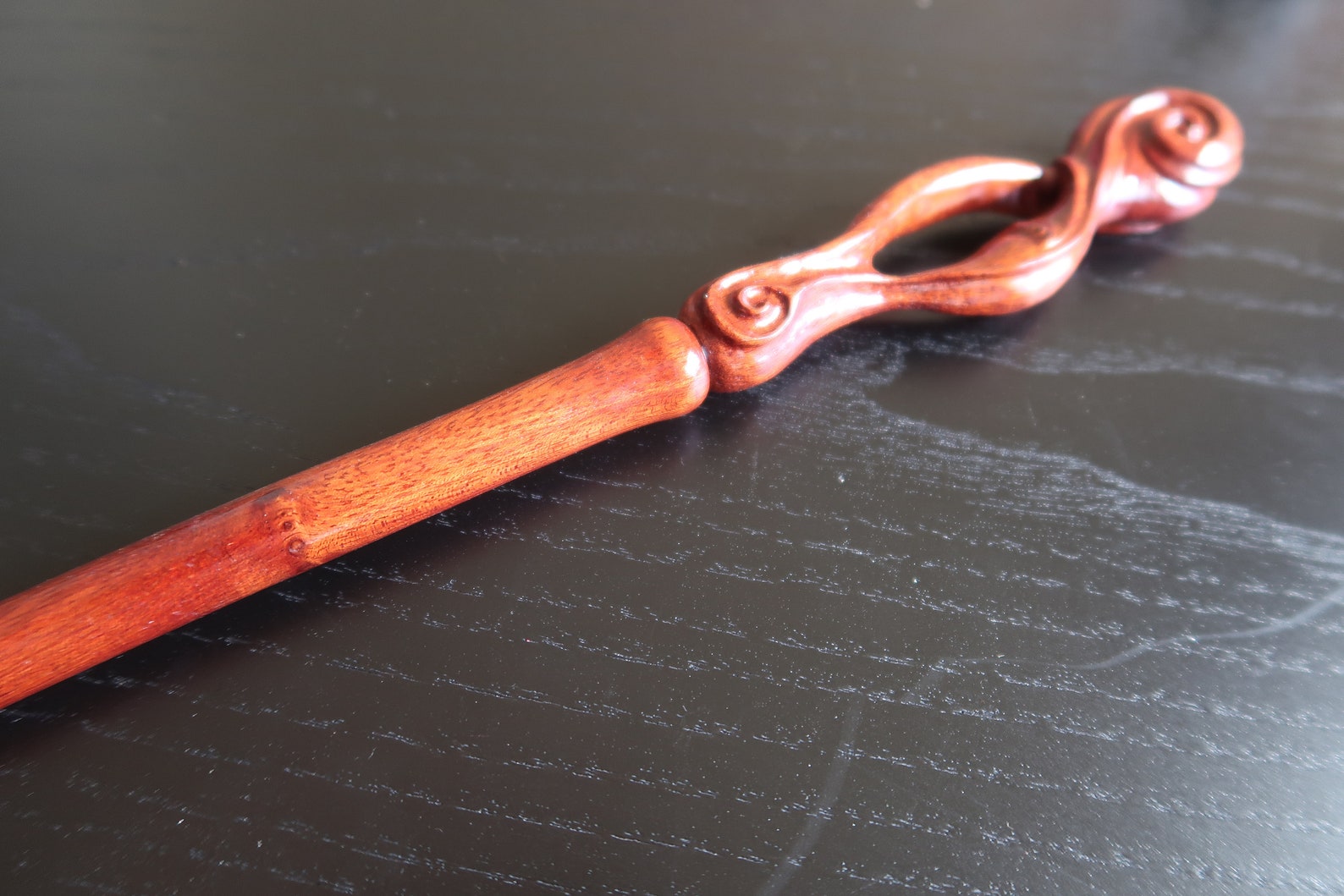 Hand Carved Witches or Wizards Wand. Elvish Wand Made From Bloodwood ...