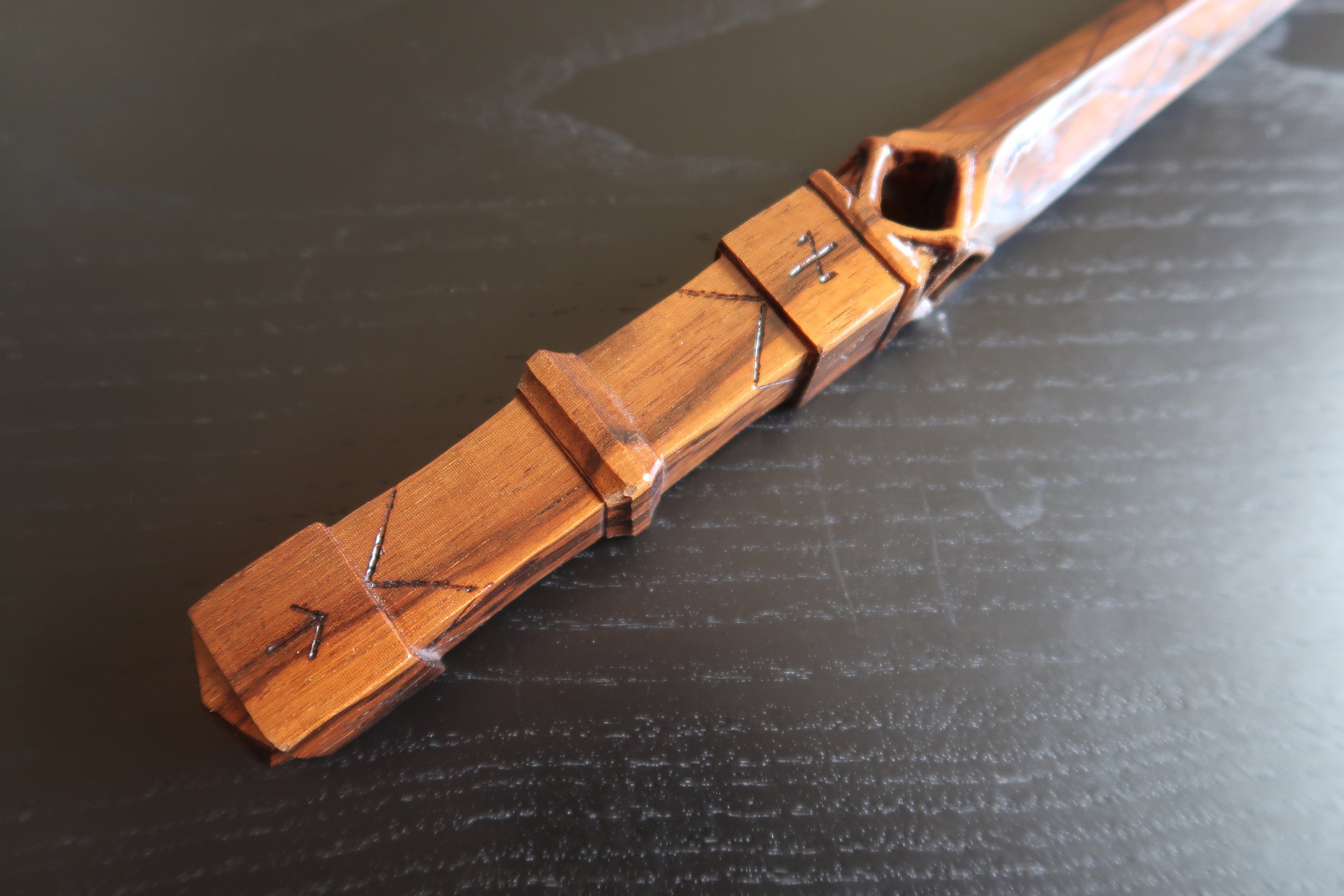 Hand Carved Witches or Wizards Wand. Dwarvish Wand With Runes. Made ...
