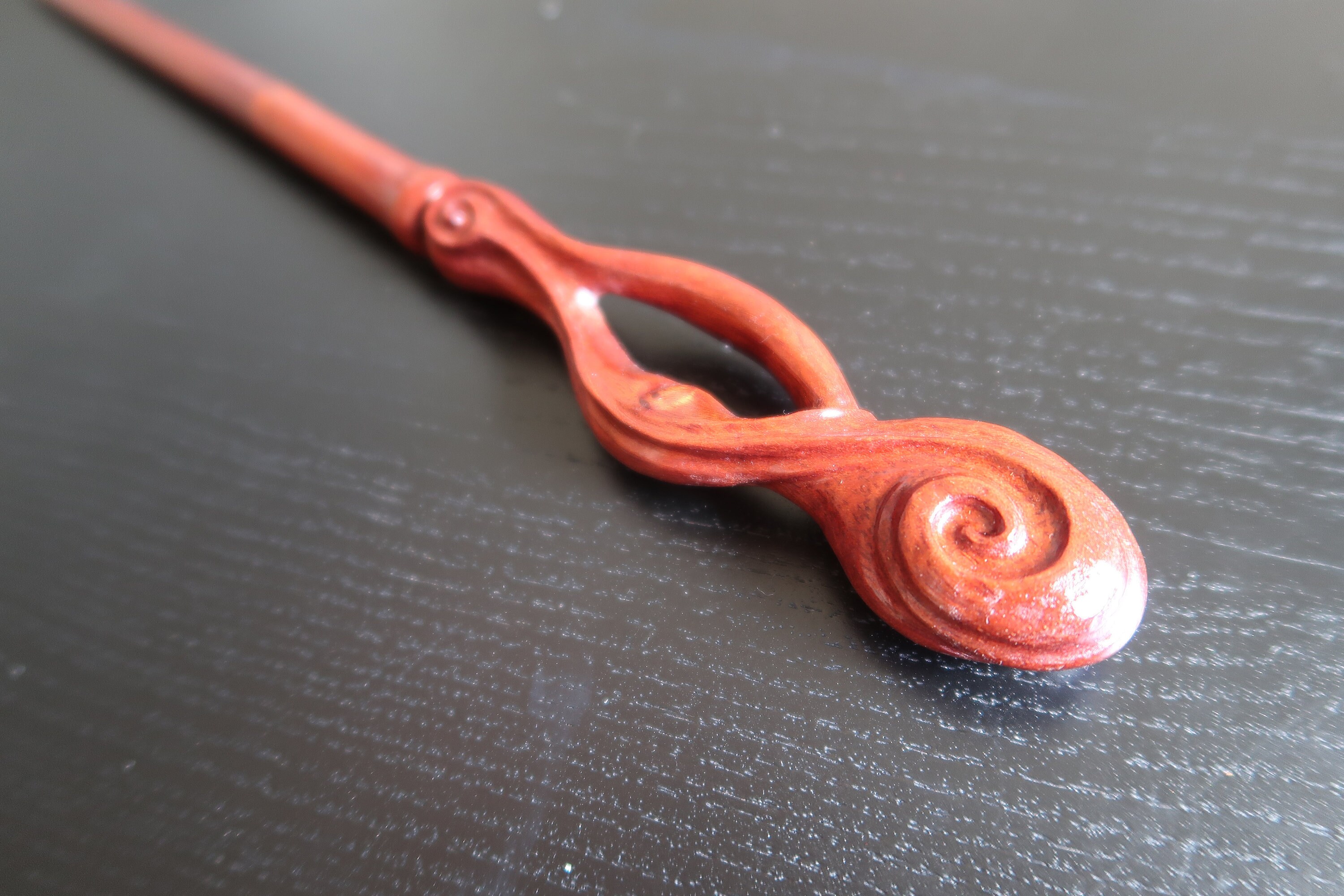 Hand Carved Witches or Wizards Wand. Elvish Wand Made From Bloodwood ...