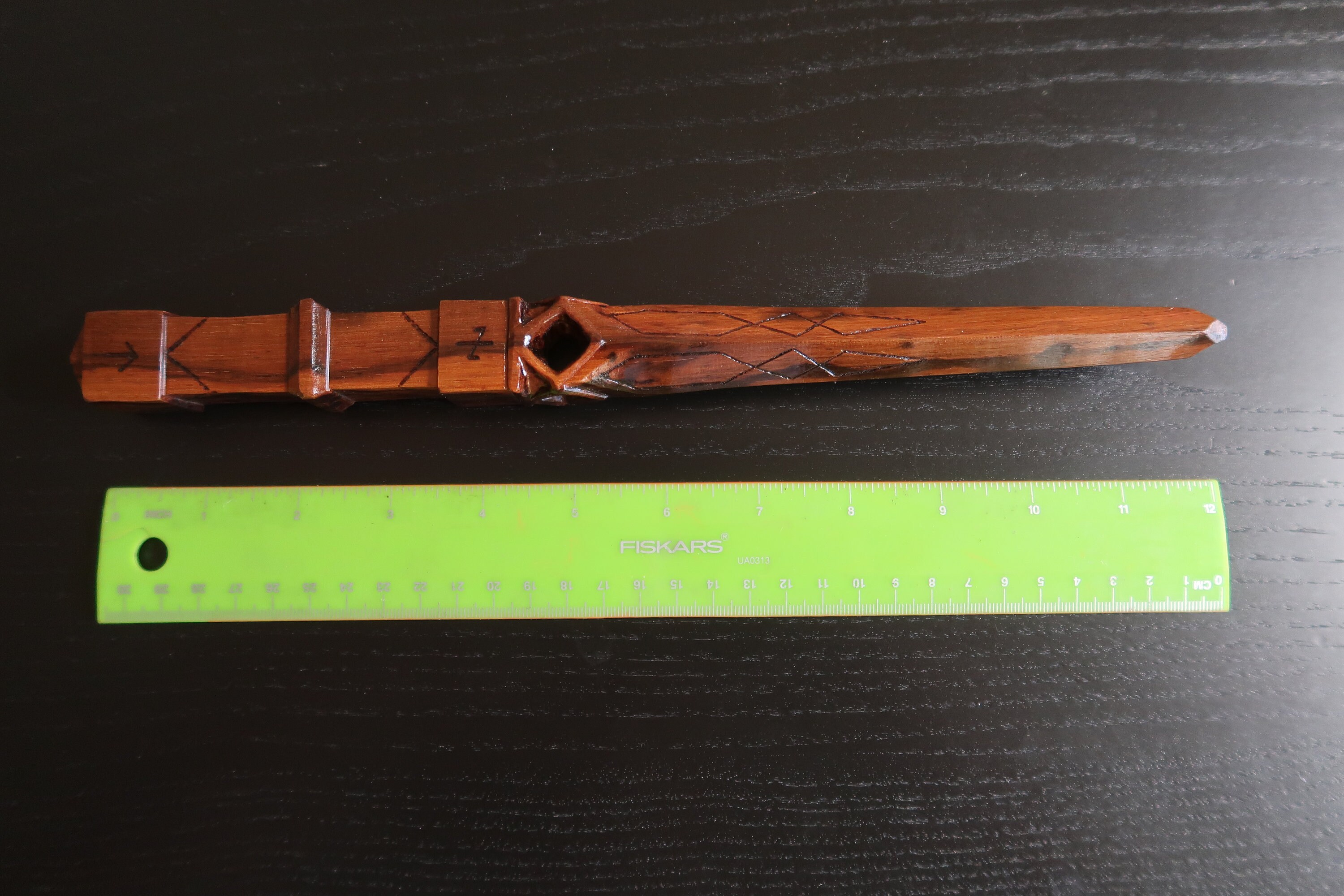 Hand Carved Witches or Wizards Wand. Dwarvish Wand With Runes. Made ...