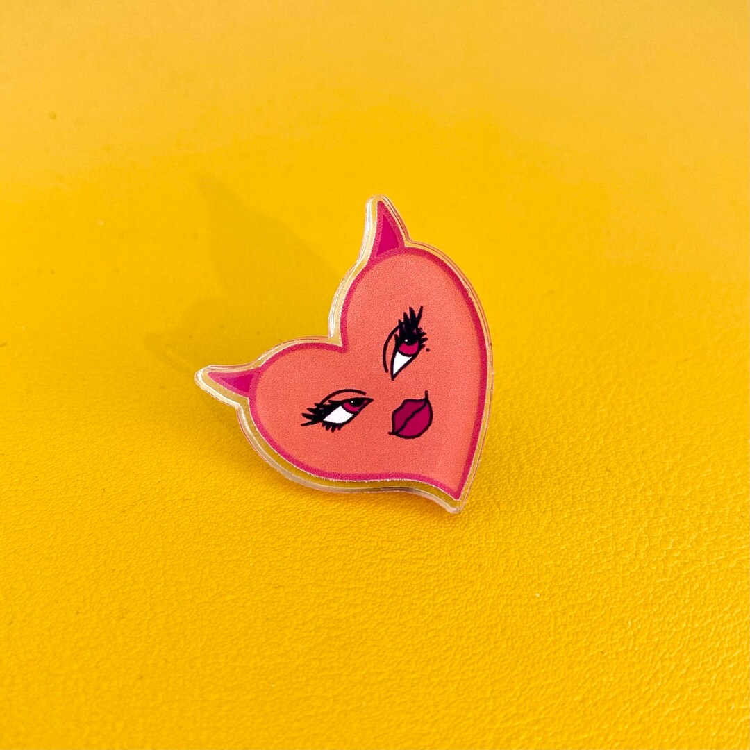 Devil Heart Pin - Etsy