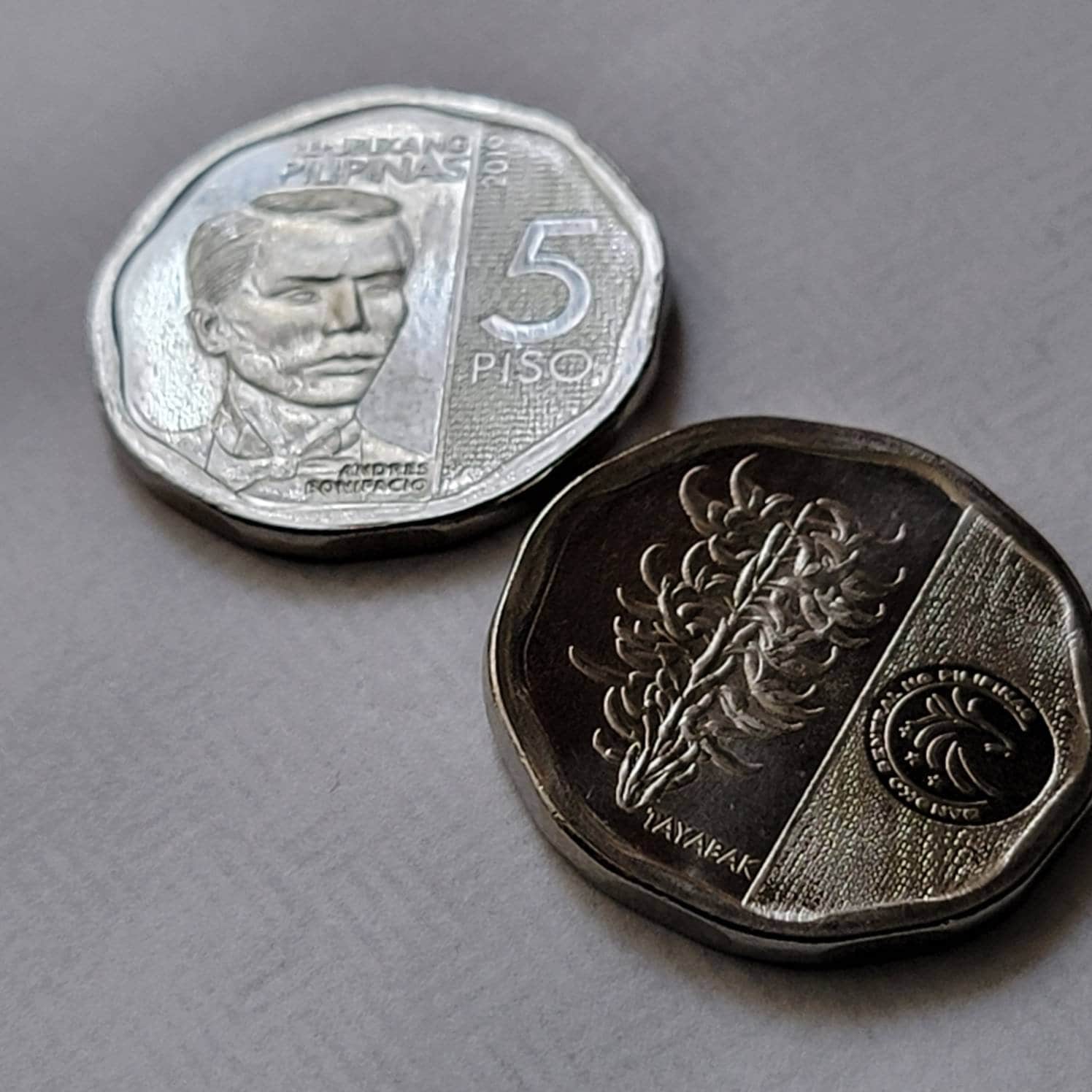 5 Peso Philippine Coin Original New Uncirculated, Coin Collectors Item ...