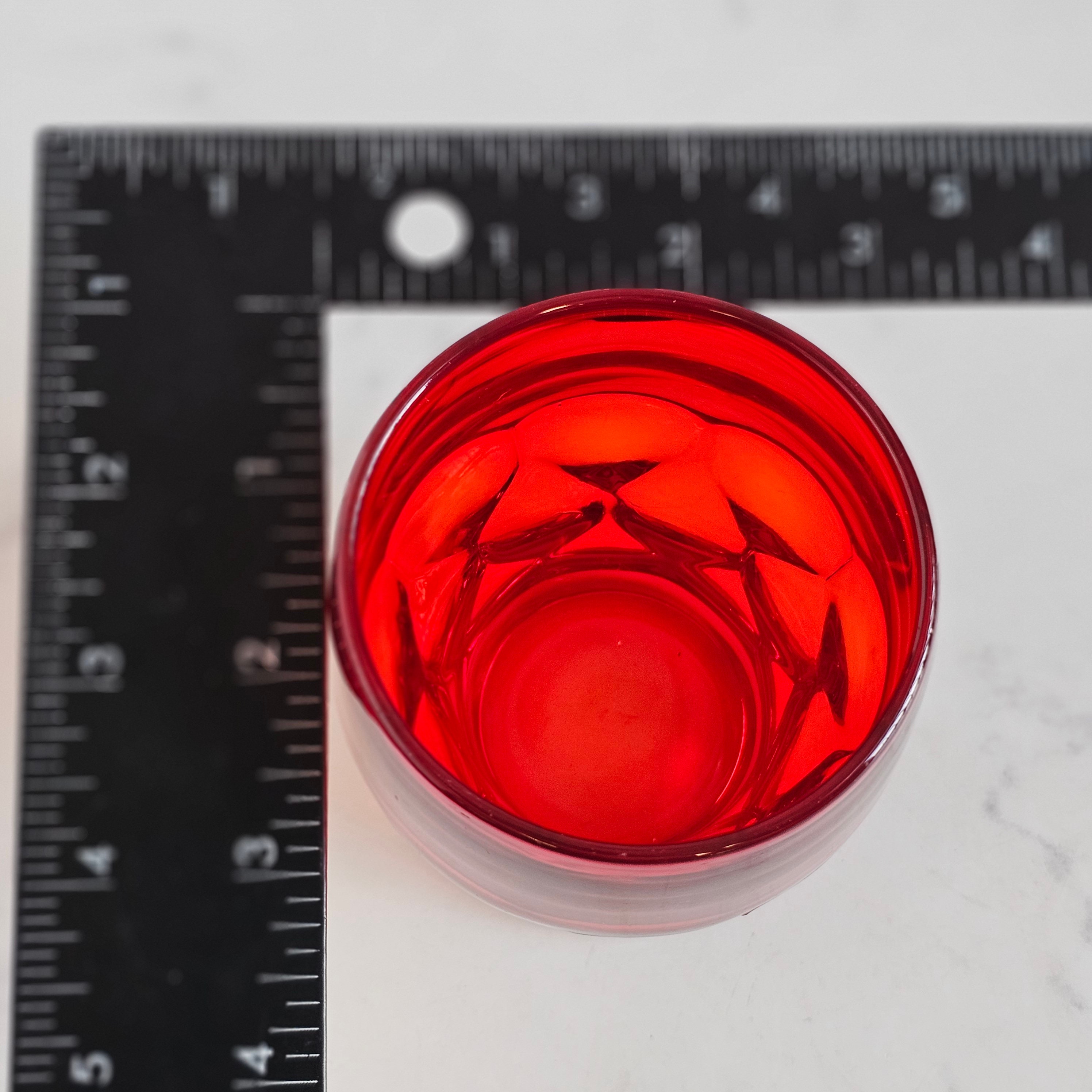 Vintage Georgian Ruby Red Honeycomb Viking Glass 4 8 Oz - Etsy