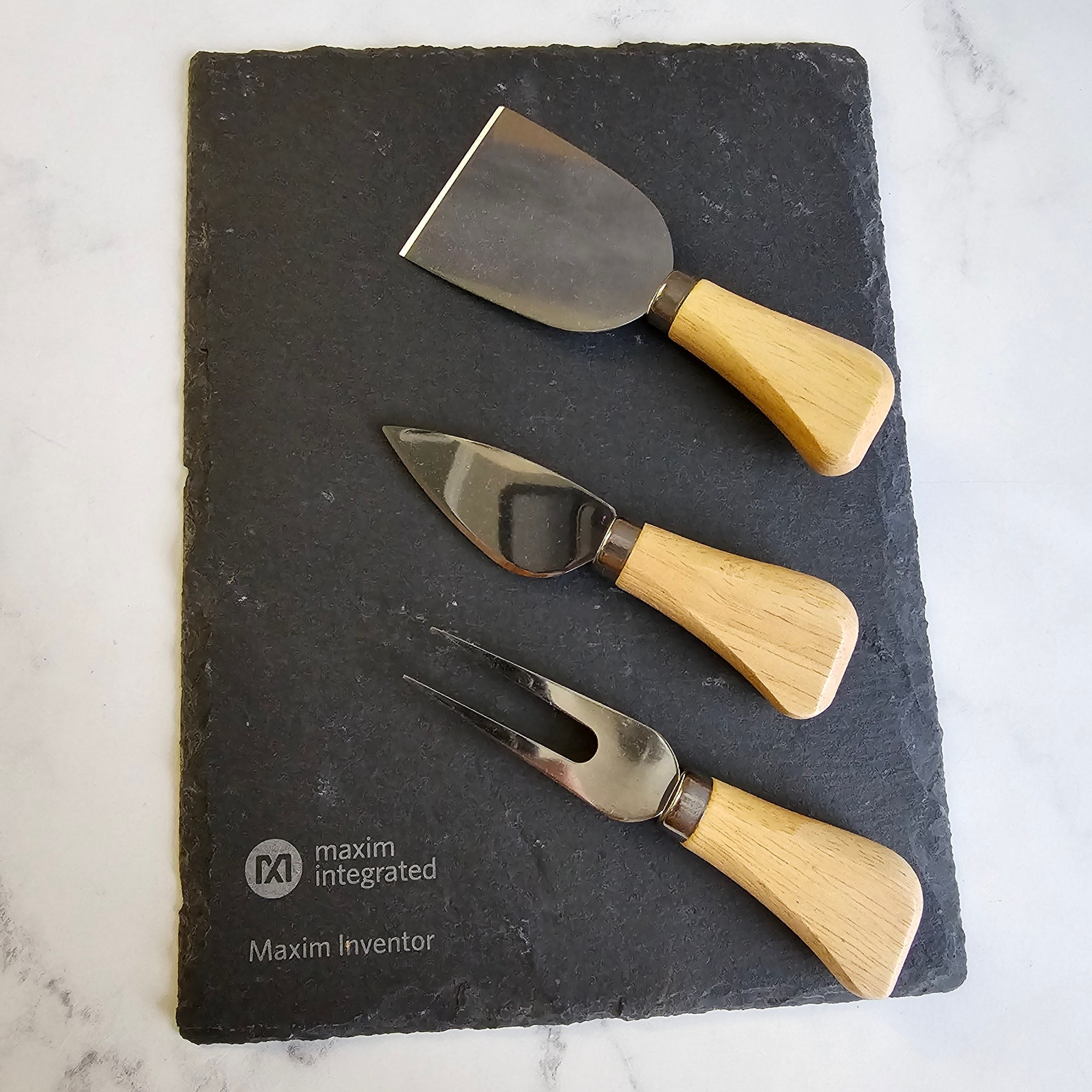 Maitre D Slate Rock Cheese Serving Set 4 Pcs With Cheese Knives ...
