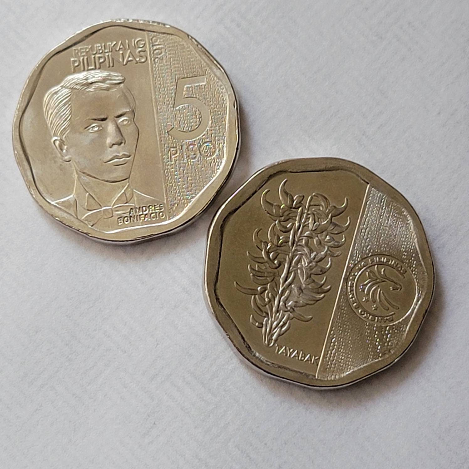 5 Peso Philippine Coin Original New Uncirculated, Coin Collectors Item ...